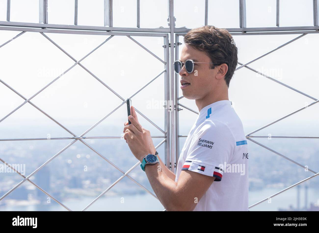 New York, USA. 14th July, 2022. Driver Nyck de Vries wearing IWC Pilot ...
