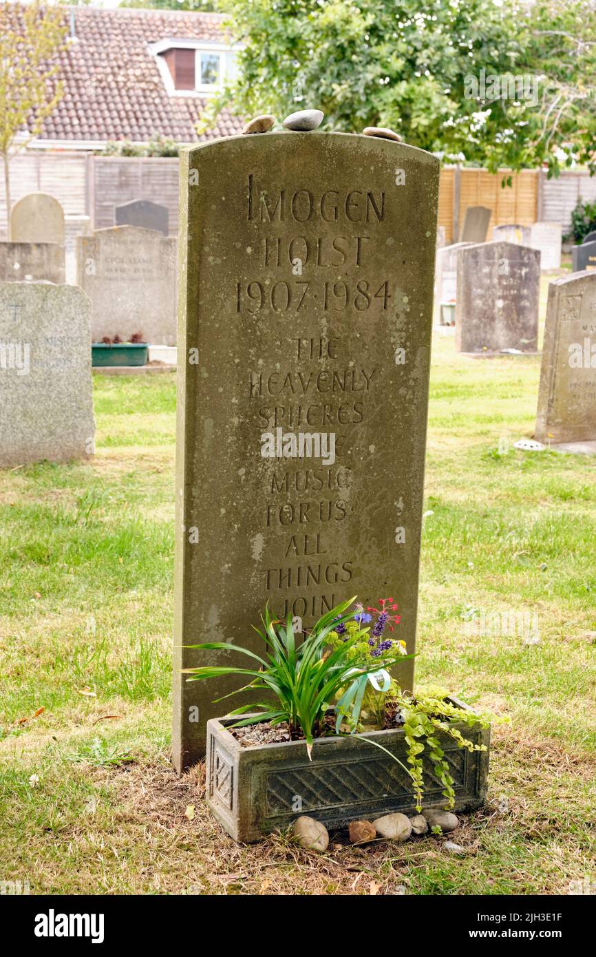 Imogen Holst headstone SS Peter and Paul's Churchyard Aldeburgh Stock ...