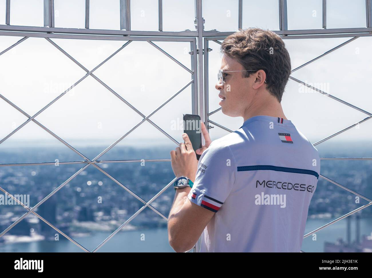 New York, USA. 14th July, 2022. Driver Nyck de Vries wearing IWC Pilot ...