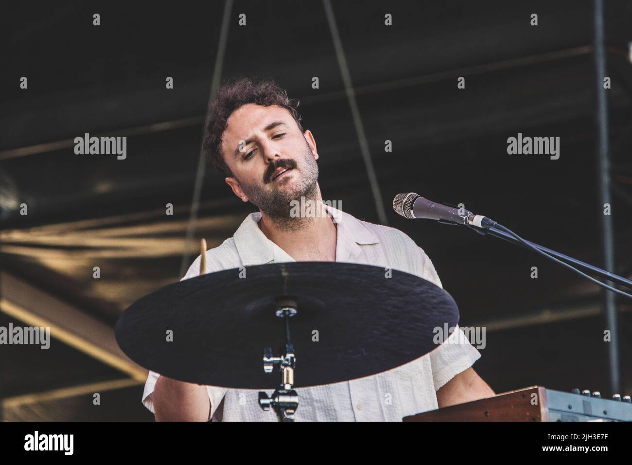 Kelcey Ayer of the band Local Natives performs at MadCool festival in ...