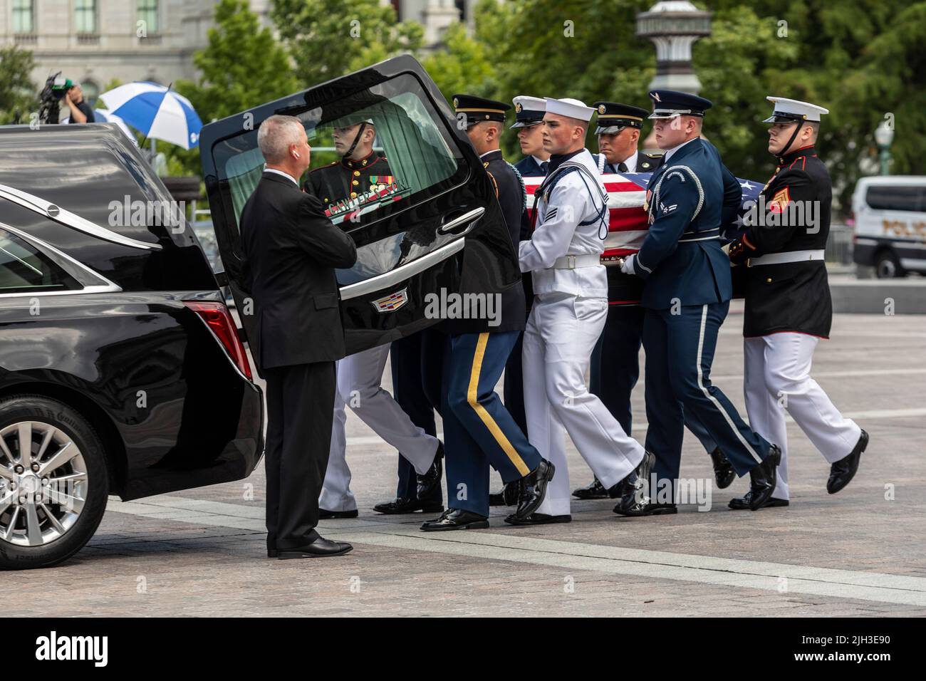 Washington DC, USA. 14th July, 2022. The remains of Hershel Woodrow ...