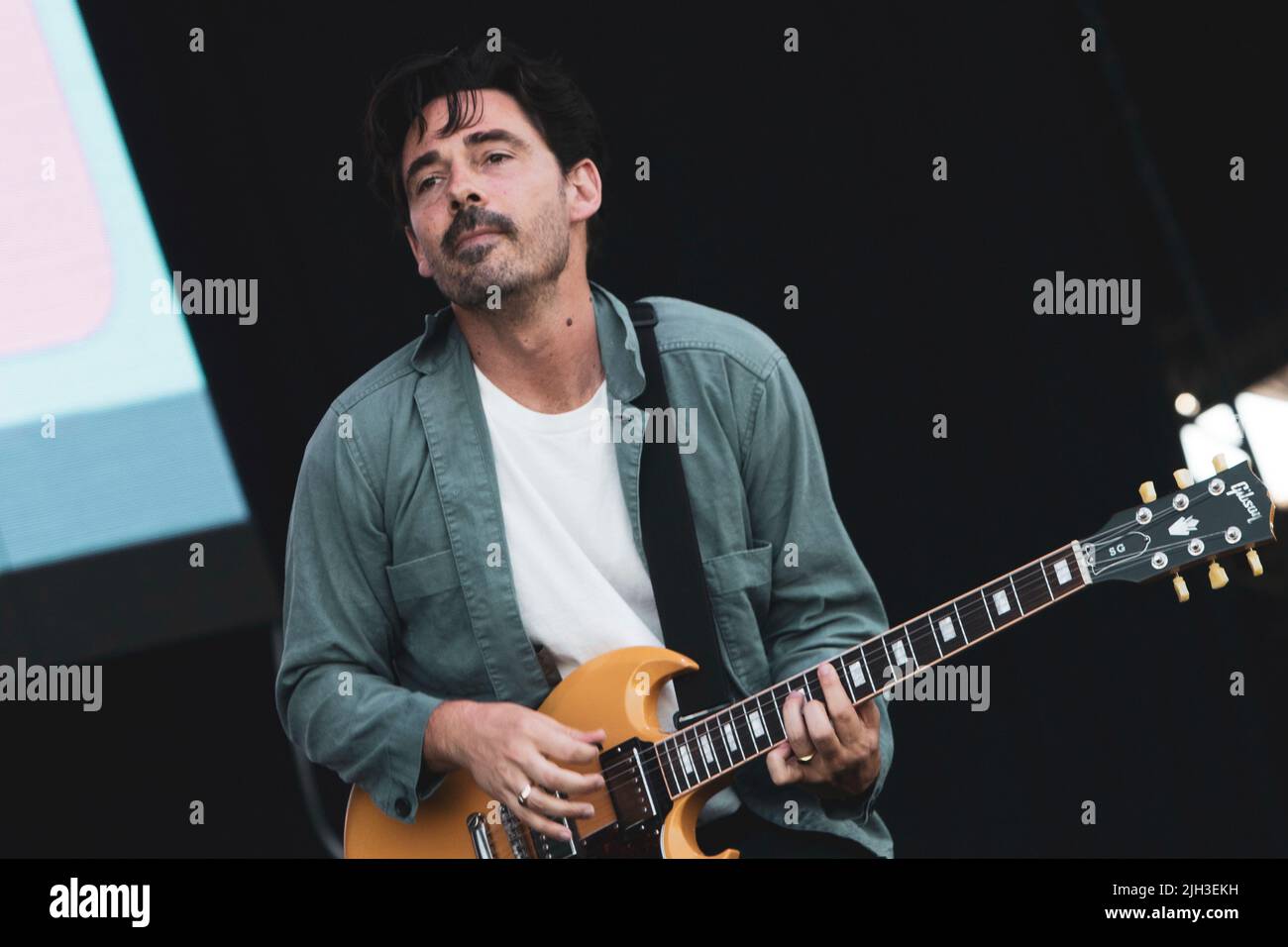 Taylor Rice of the band Local Natives performs at MadCool festival in ...