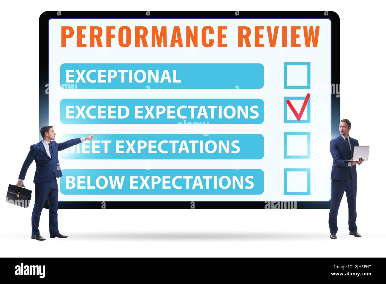 Employee annual performance review business concept Stock Photo - Alamy