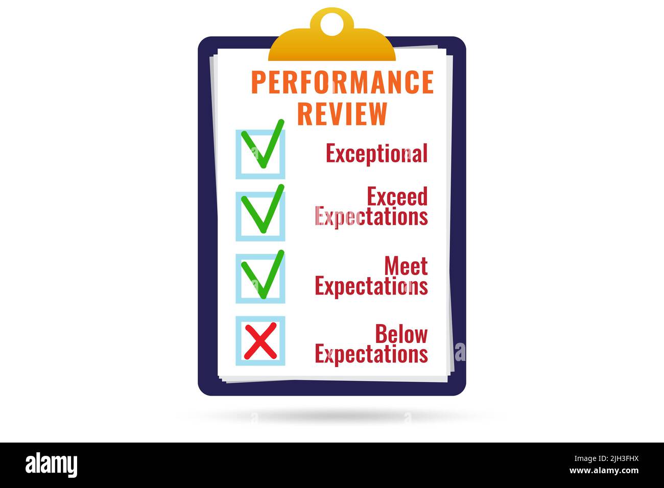 Employee annual performance review business concept Stock Photo - Alamy