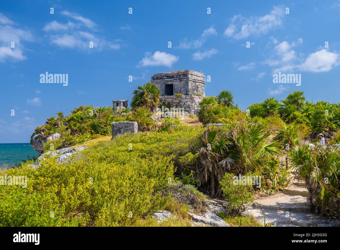 Structure 45, offertories on the hill near the beach, Mayan Ruins in ...