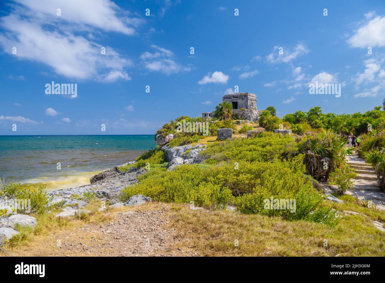 Structure 45, offertories on the hill near the beach, Mayan Ruins in ...