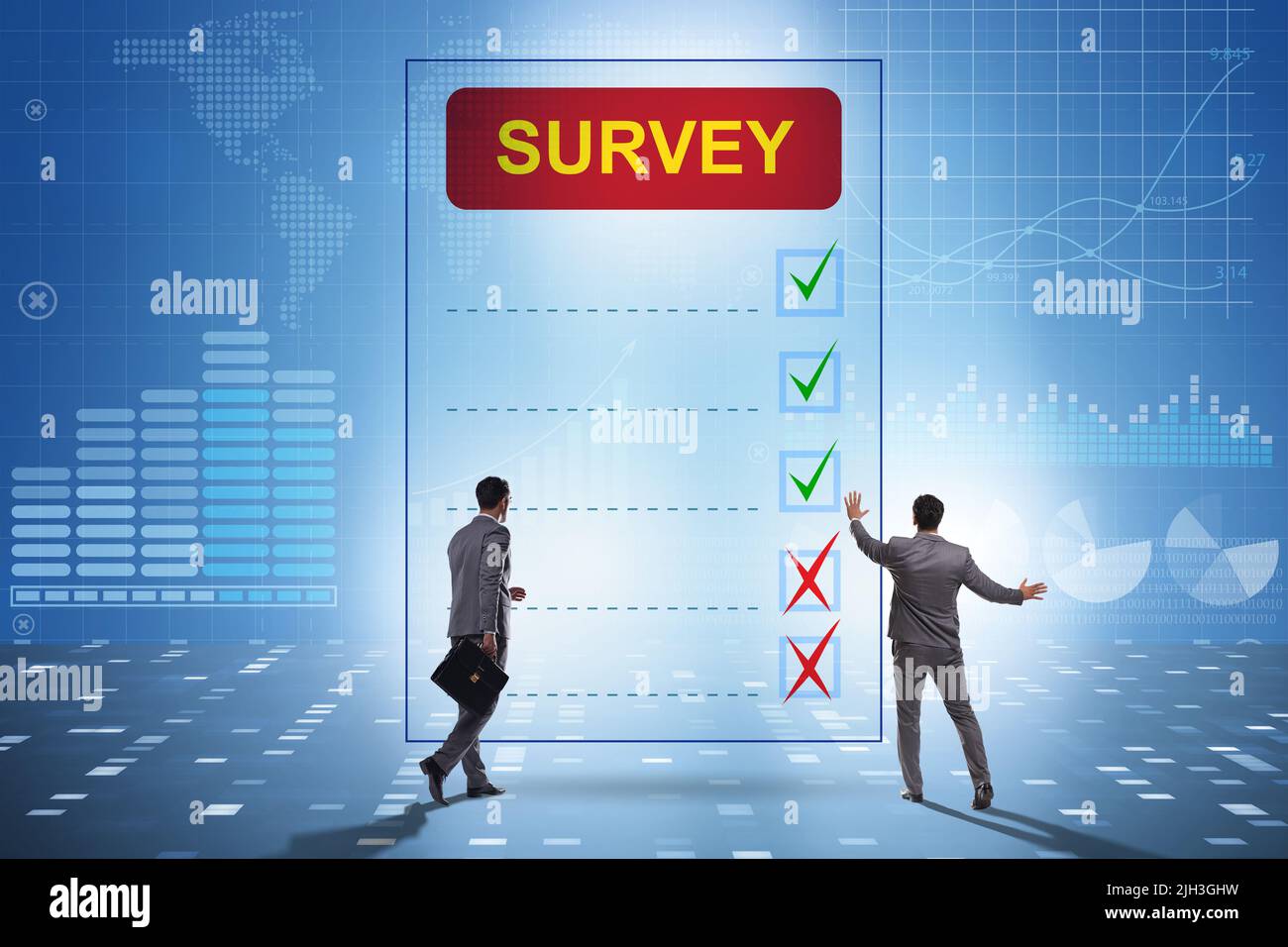 Survey questionnaire with the tick boxes Stock Photo - Alamy