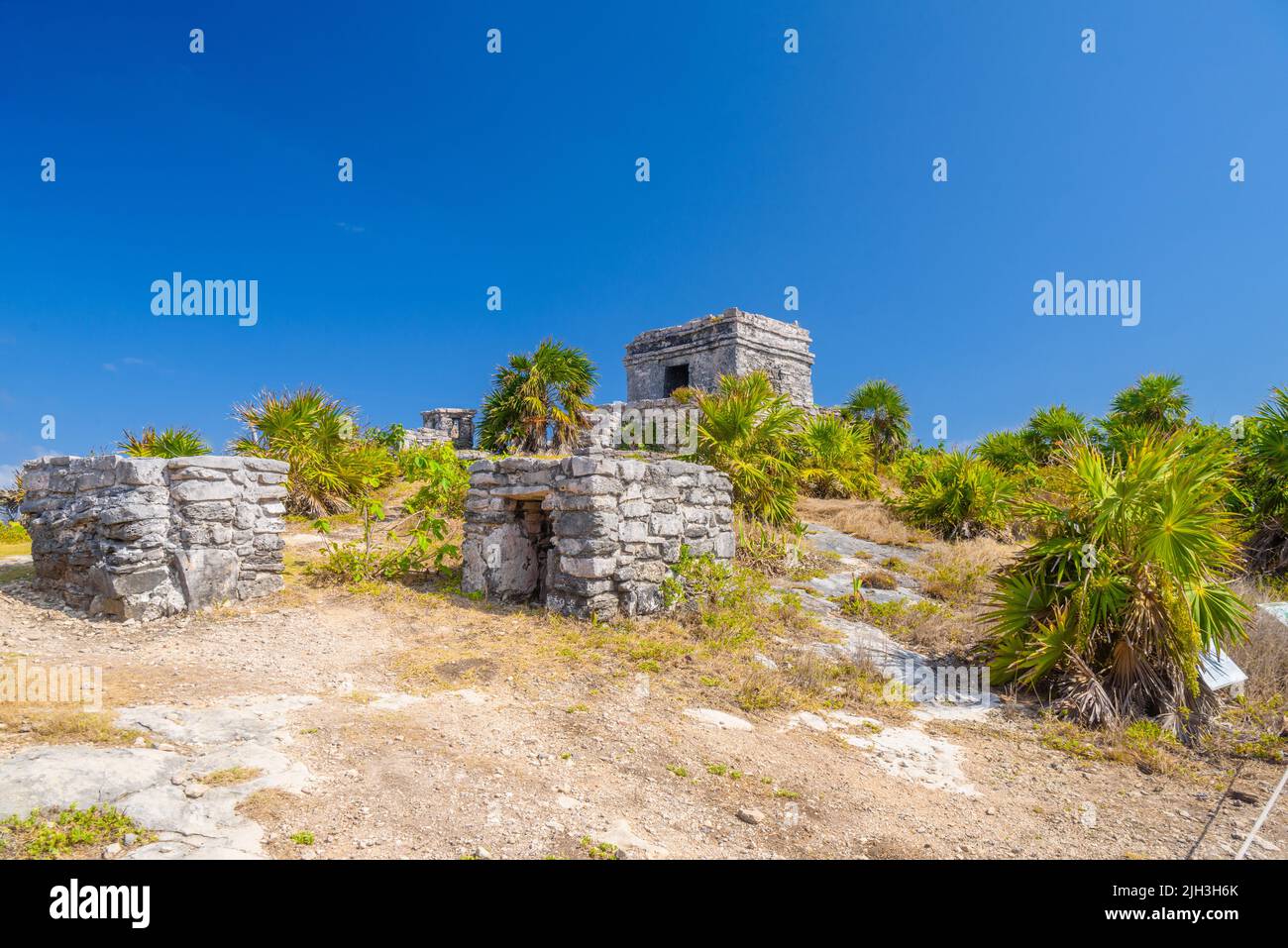 Structure 45, offertories on the hill near the beach, Mayan Ruins in ...