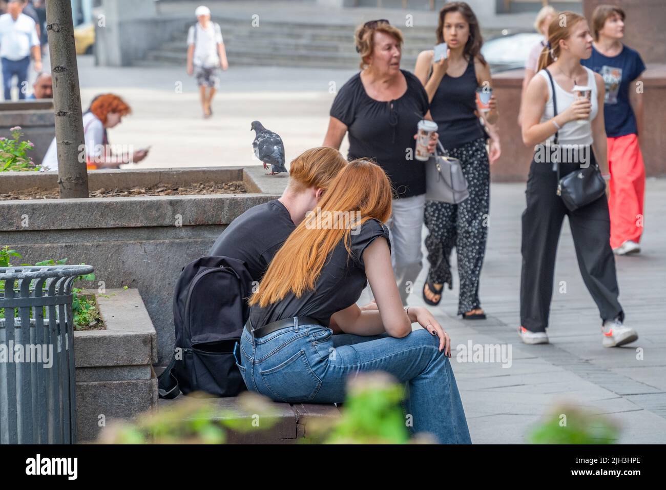 Everyday life of the city, passersby on Tver Stock Photo - Alamy