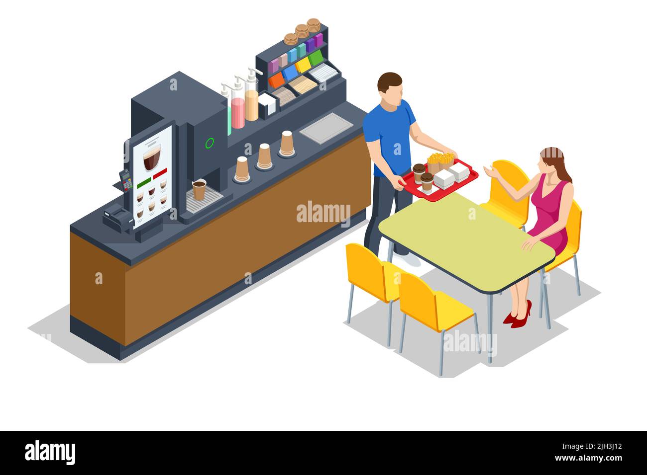 Barista coffee man icon Cut Out Stock Images & Pictures - Alamy