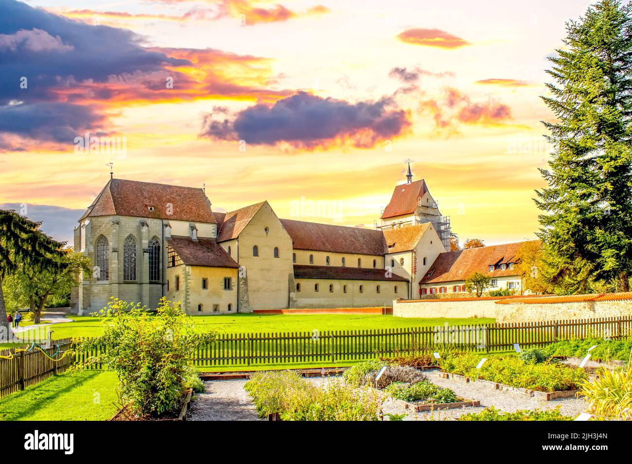 Church in Island Reichenau, Lake Constance, Germany Stock Photo - Alamy