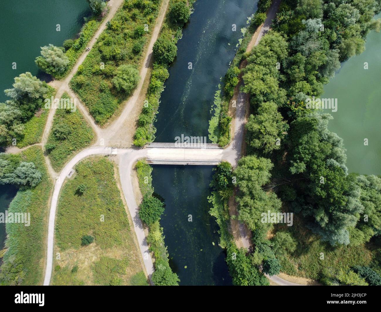 Aerial shot beautiful river bridge hi-res stock photography and images ...