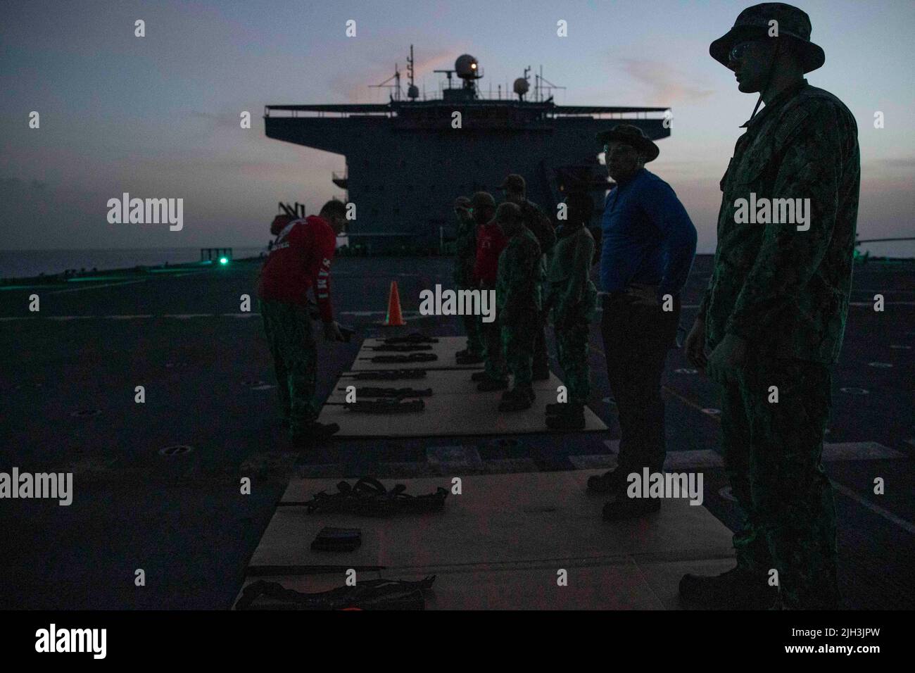 220624-N-TI693-2001 GULF OF ADEN (June 24, 2022) Sailors assigned to the Lewis B. Puller-class ...