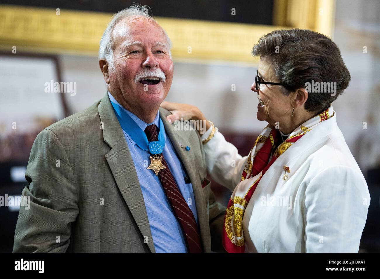 UNITED STATES - JULY 14: House Chaplain Margaret Kibben and Medal of ...
