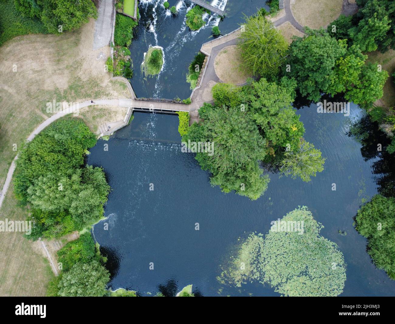 Aerial shot beautiful river waterfall hi-res stock photography and ...