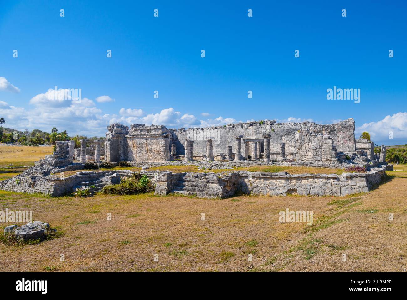 Great palace, Mayan Ruins in Tulum, Riviera Maya, Yucatan, Caribbean ...