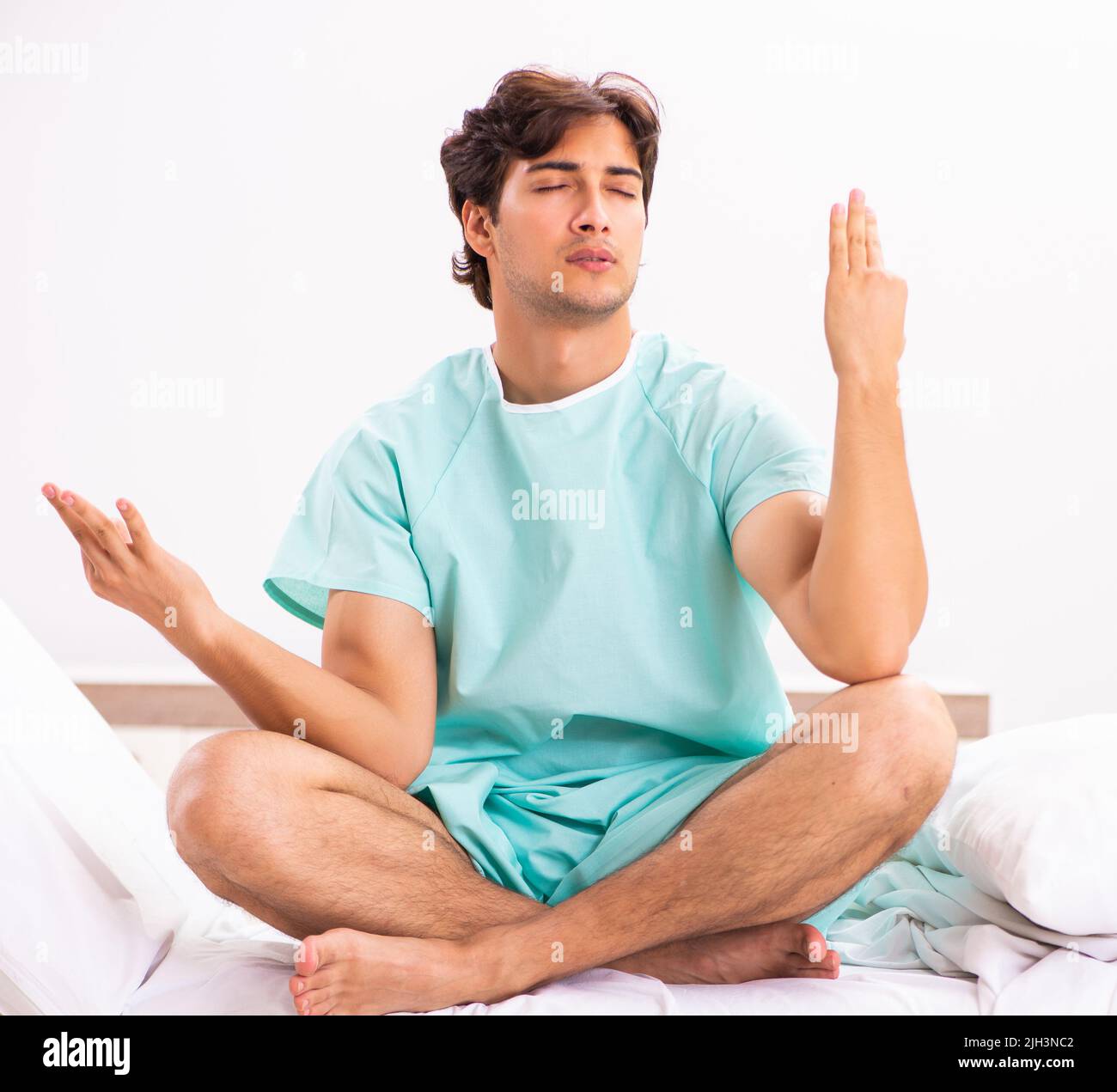 Young handsome man staying in hospital Stock Photo - Alamy