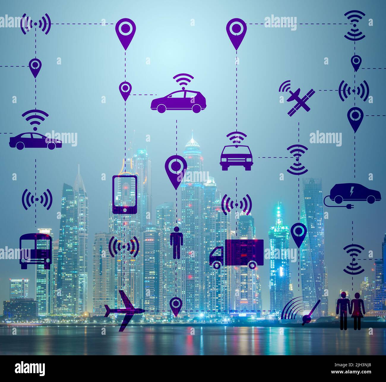 Ridesharing and carpooling concept in the city Stock Photo - Alamy