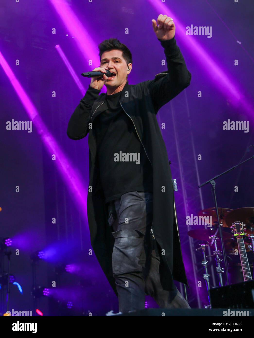 Scarborough, UK. 14th July, 2022. Thr Script Plays live at Scarborough ...