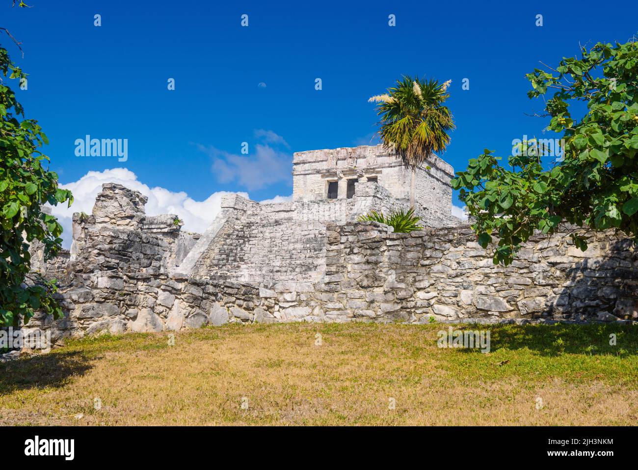 The castle, Mayan Ruins in Tulum, Riviera Maya, Yucatan, Caribbean Sea ...