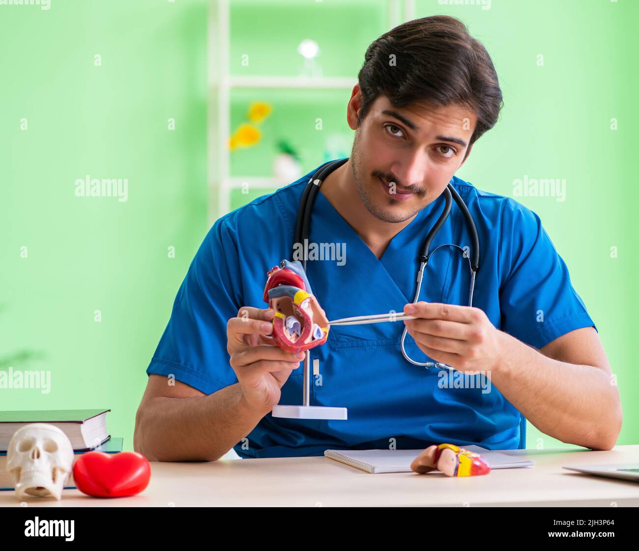 Doctor student explaining heart hi-res stock photography and images - Alamy