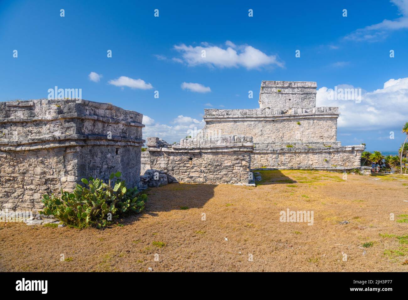 The castle, Mayan Ruins in Tulum, Riviera Maya, Yucatan, Caribbean Sea ...
