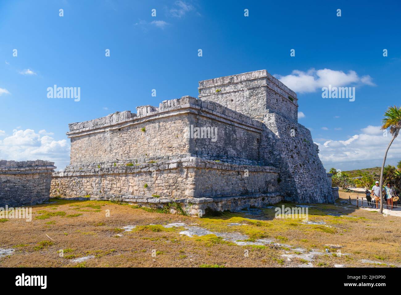 The castle, Mayan Ruins in Tulum, Riviera Maya, Yucatan, Caribbean Sea ...