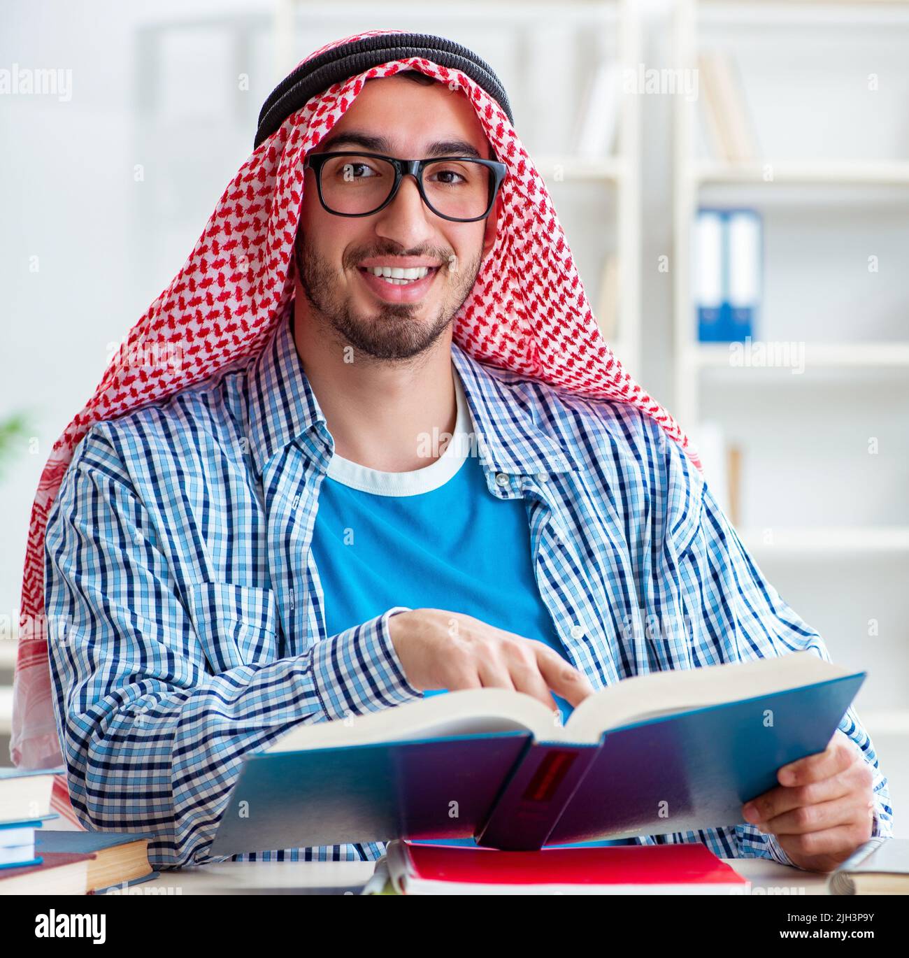 The arab student preparing for university exams Stock Photo - Alamy