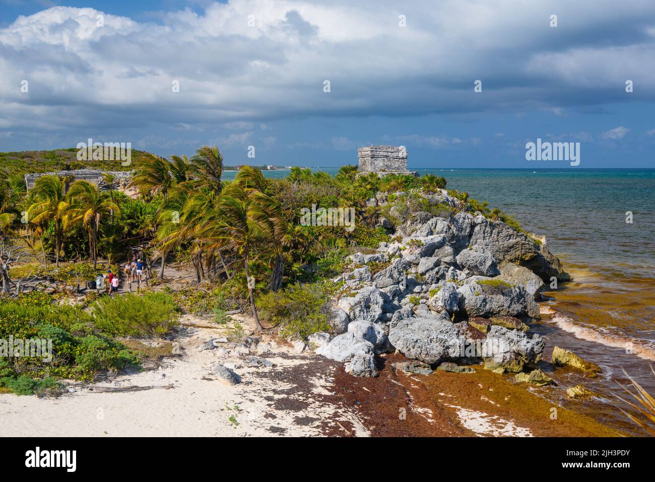 Structure 45, offertories on the hill near the beach, Mayan Ruins in ...