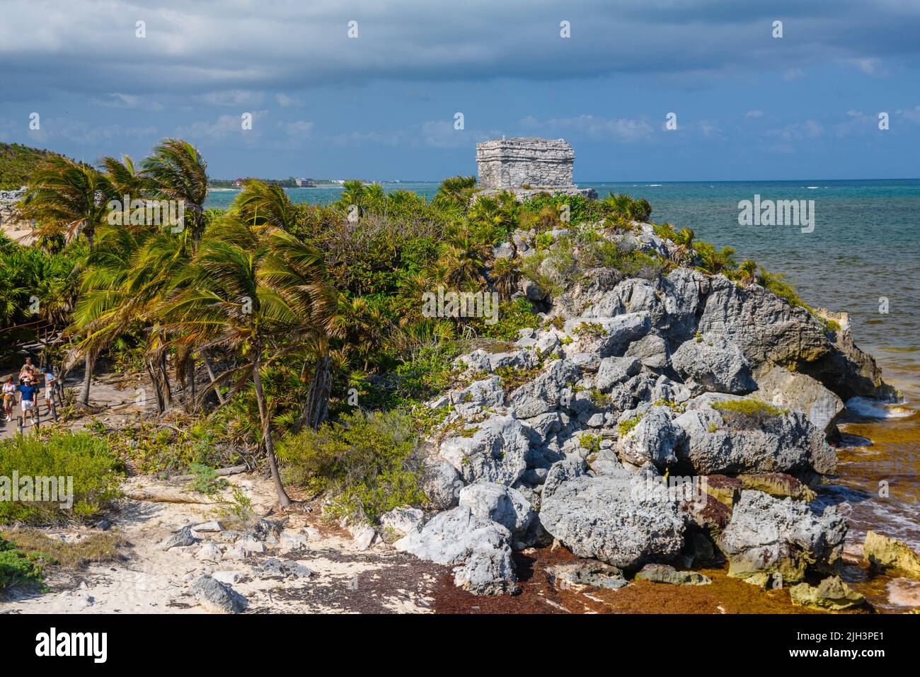 Structure 45, offertories on the hill near the beach, Mayan Ruins in ...