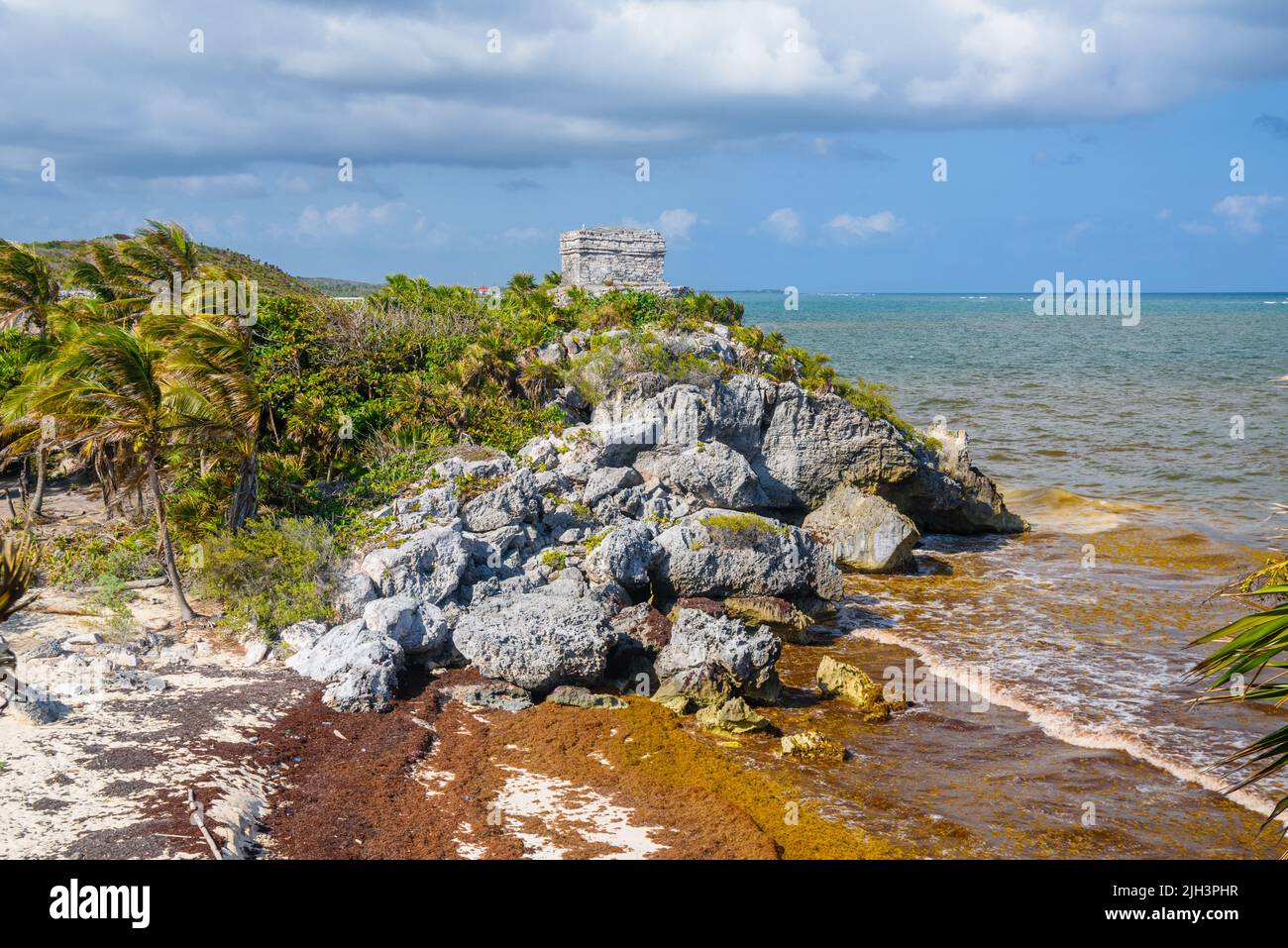 Structure 45, offertories on the hill near the beach, Mayan Ruins in ...