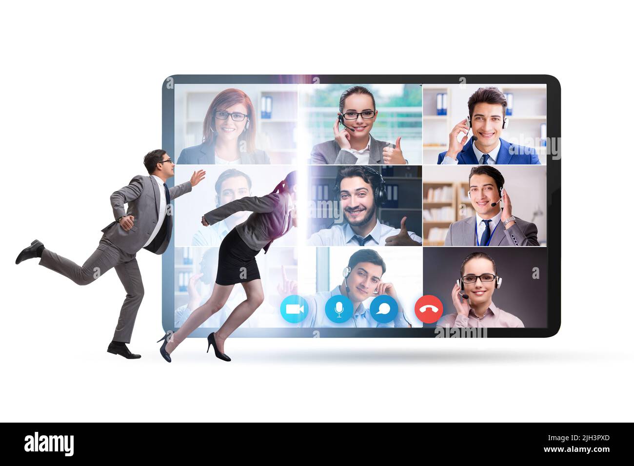 Business people meeting online offline Cut Out Stock Images & Pictures ...