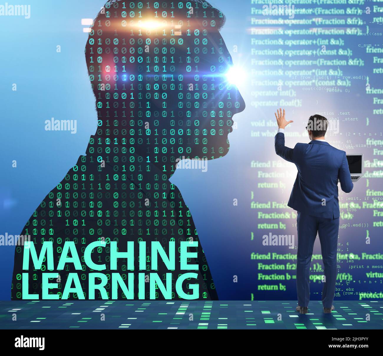Machine learning concept as modern technology Stock Photo - Alamy