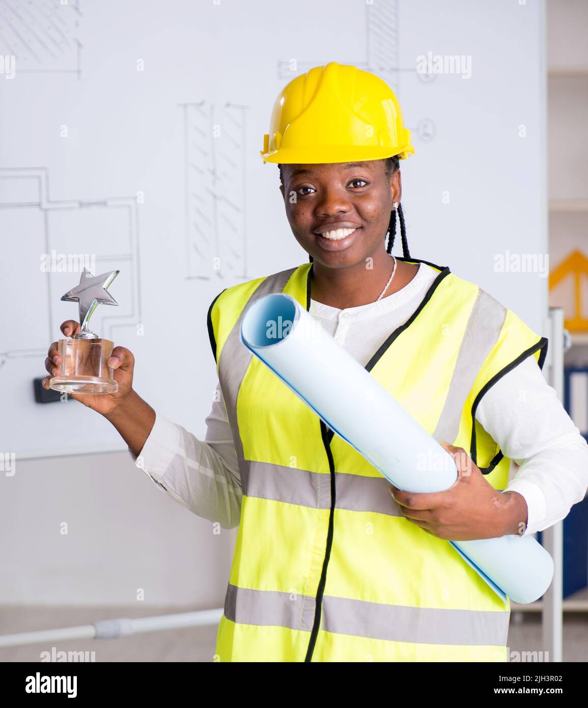 Young black architect working on project Stock Photo - Alamy