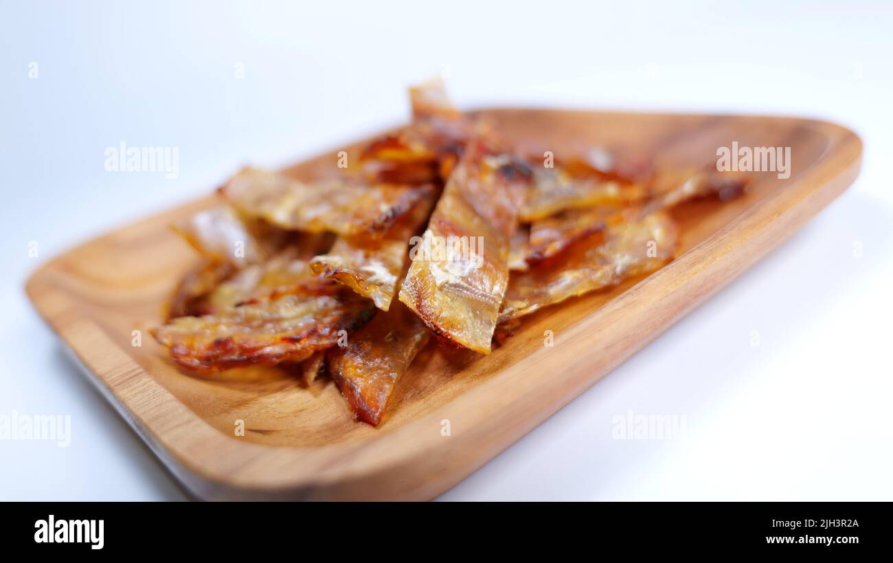 This food is Korean dried filefish fillet Stock Photo - Alamy