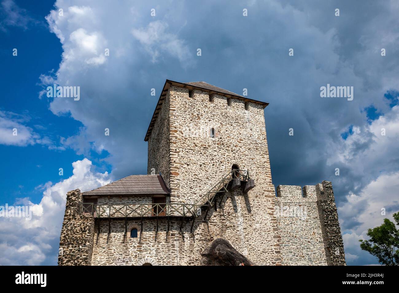 Picture of the main tower (kula), of vrsacki zamak, or vrsac castle, in ...