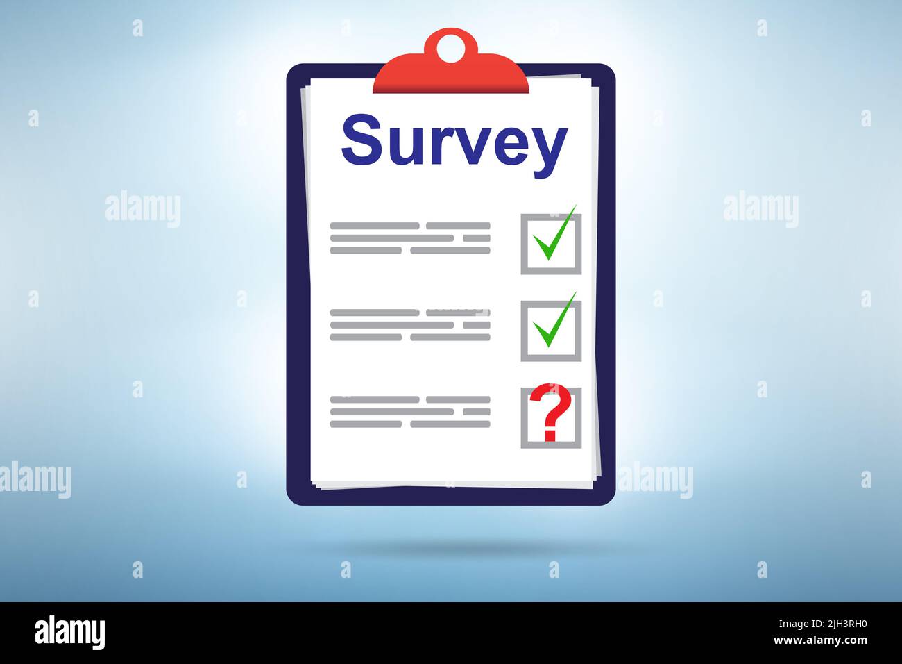 Survey questionnaire with the tick boxes Stock Photo - Alamy