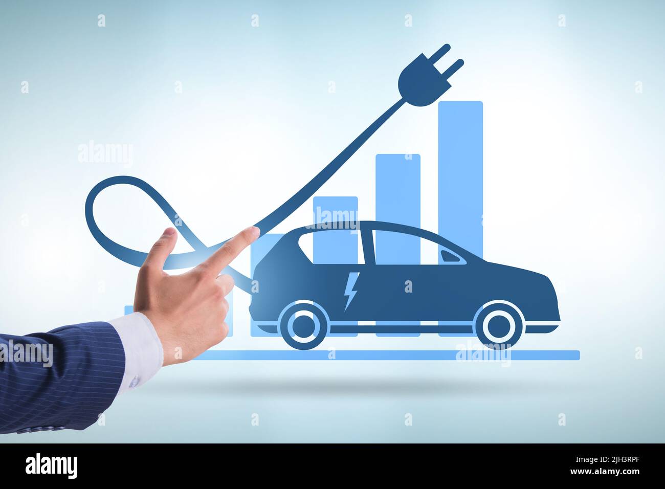 Growth of the electric car usage concept Stock Photo - Alamy