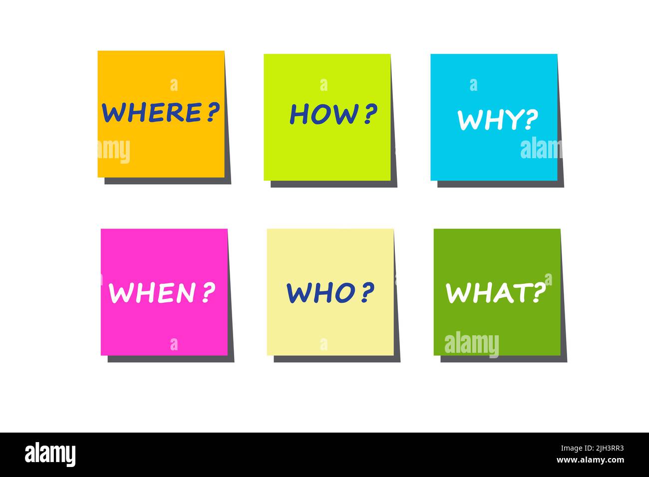 Concept of the many different questions asked Stock Photo - Alamy