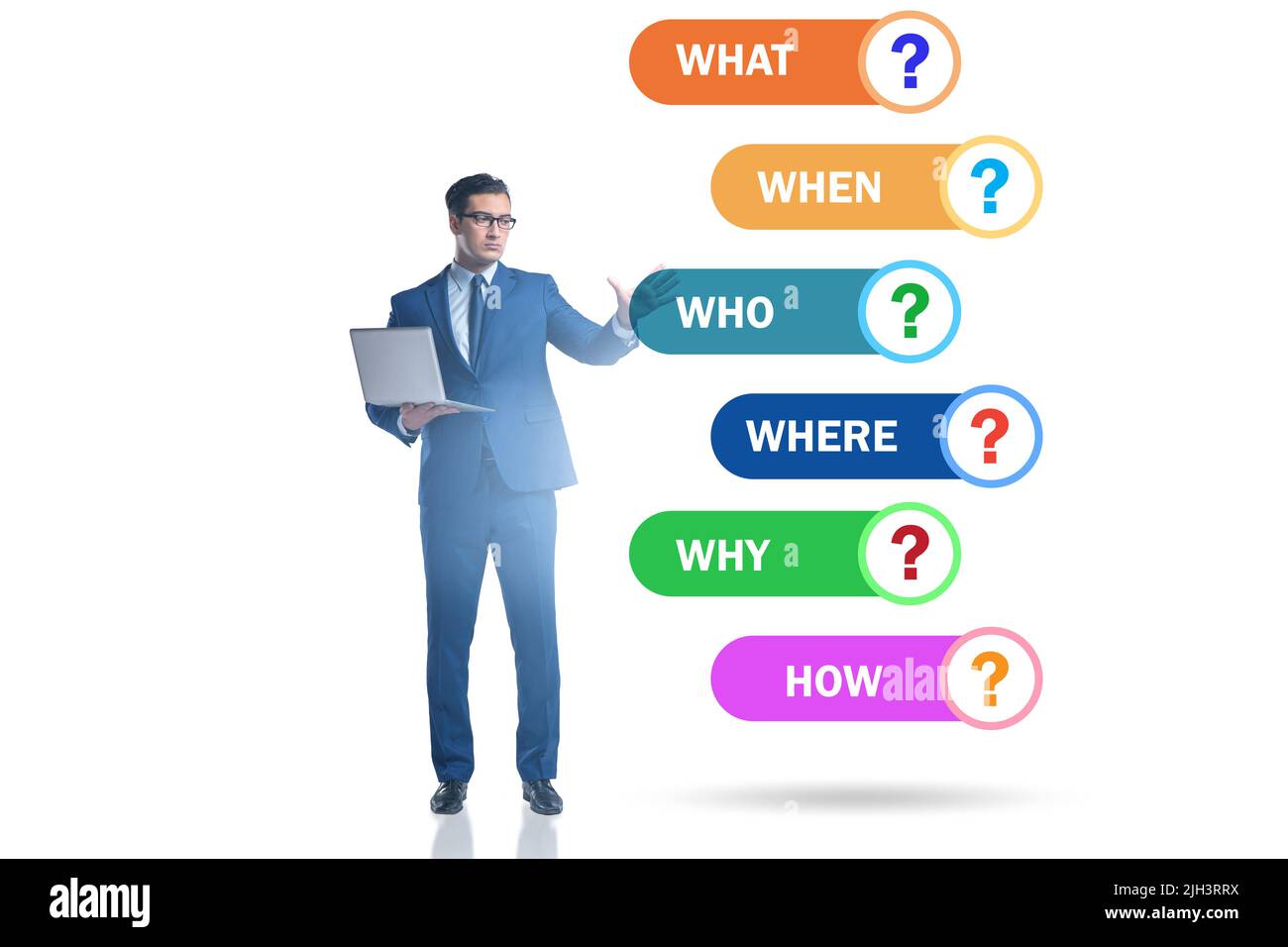 Businessman asked for help Cut Out Stock Images & Pictures - Alamy