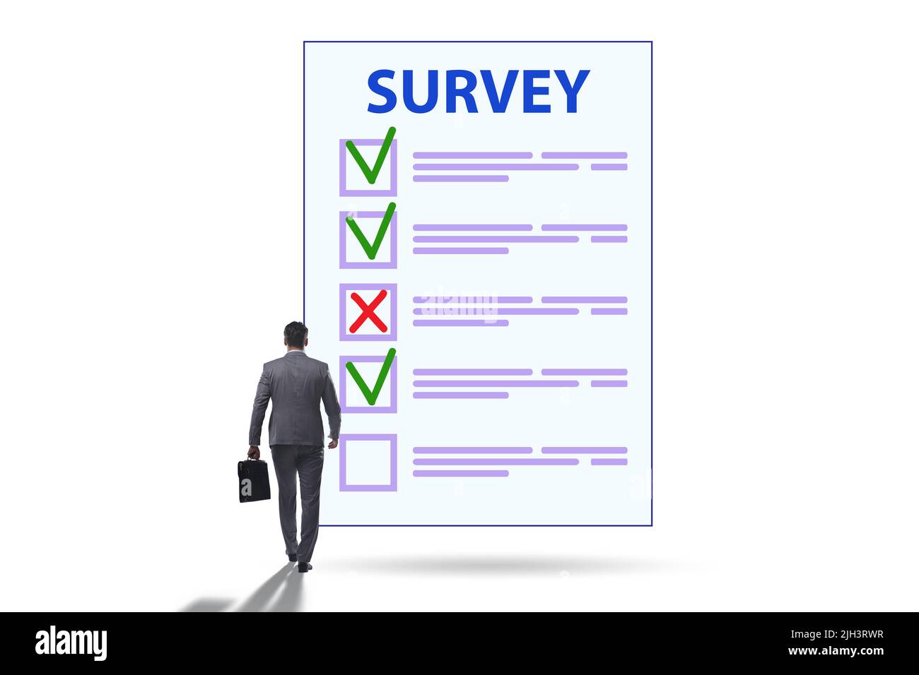 Survey questionnaire with the tick boxes Stock Photo - Alamy