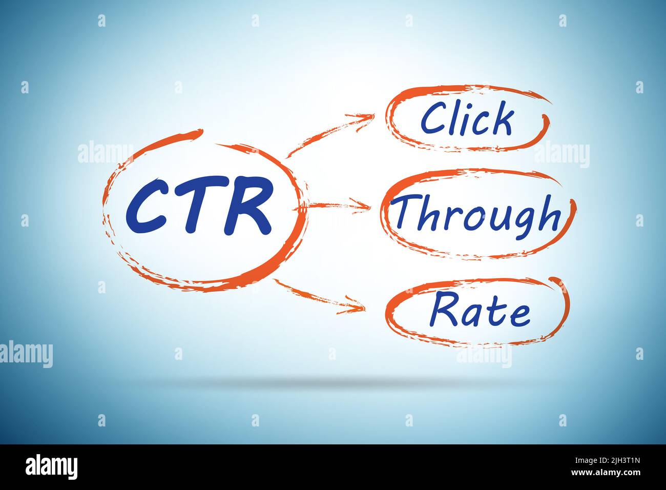 CTR click through rate internet concept illustration Stock Photo - Alamy