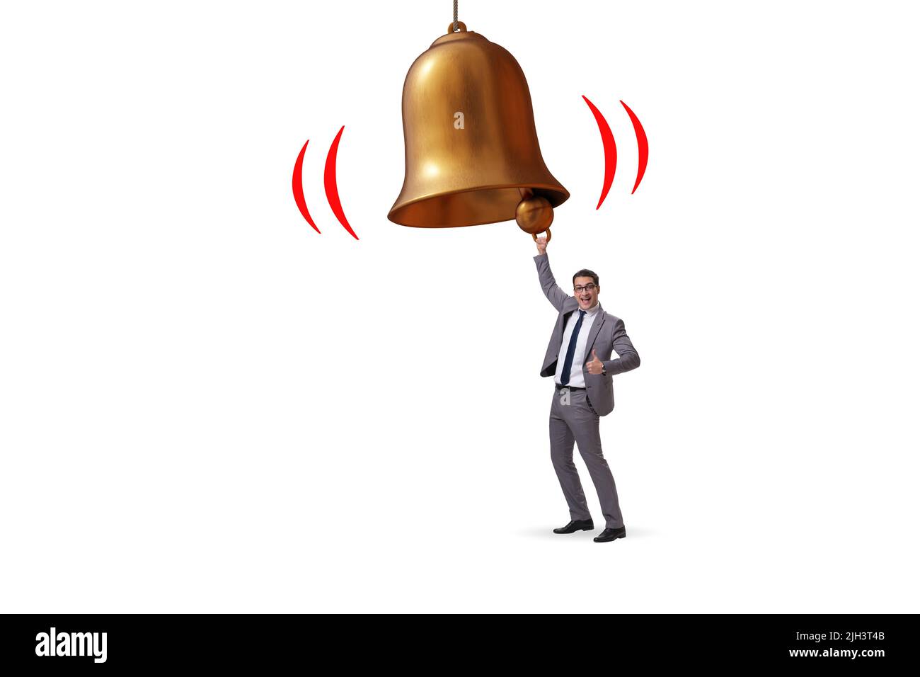 Man ringing doorbell Cut Out Stock Images & Pictures - Alamy