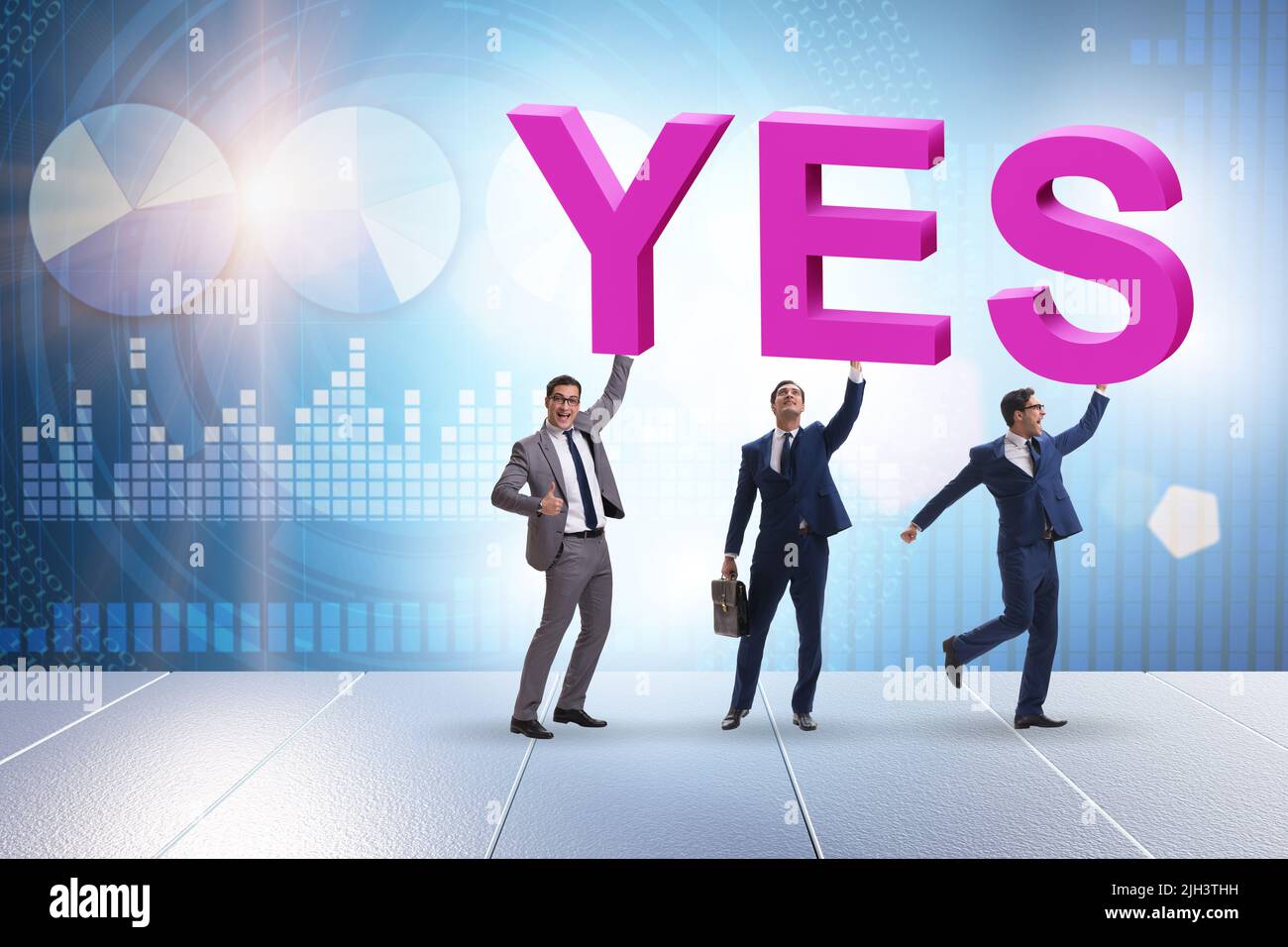 Businessmen in yes positive hi-res stock photography and images - Alamy
