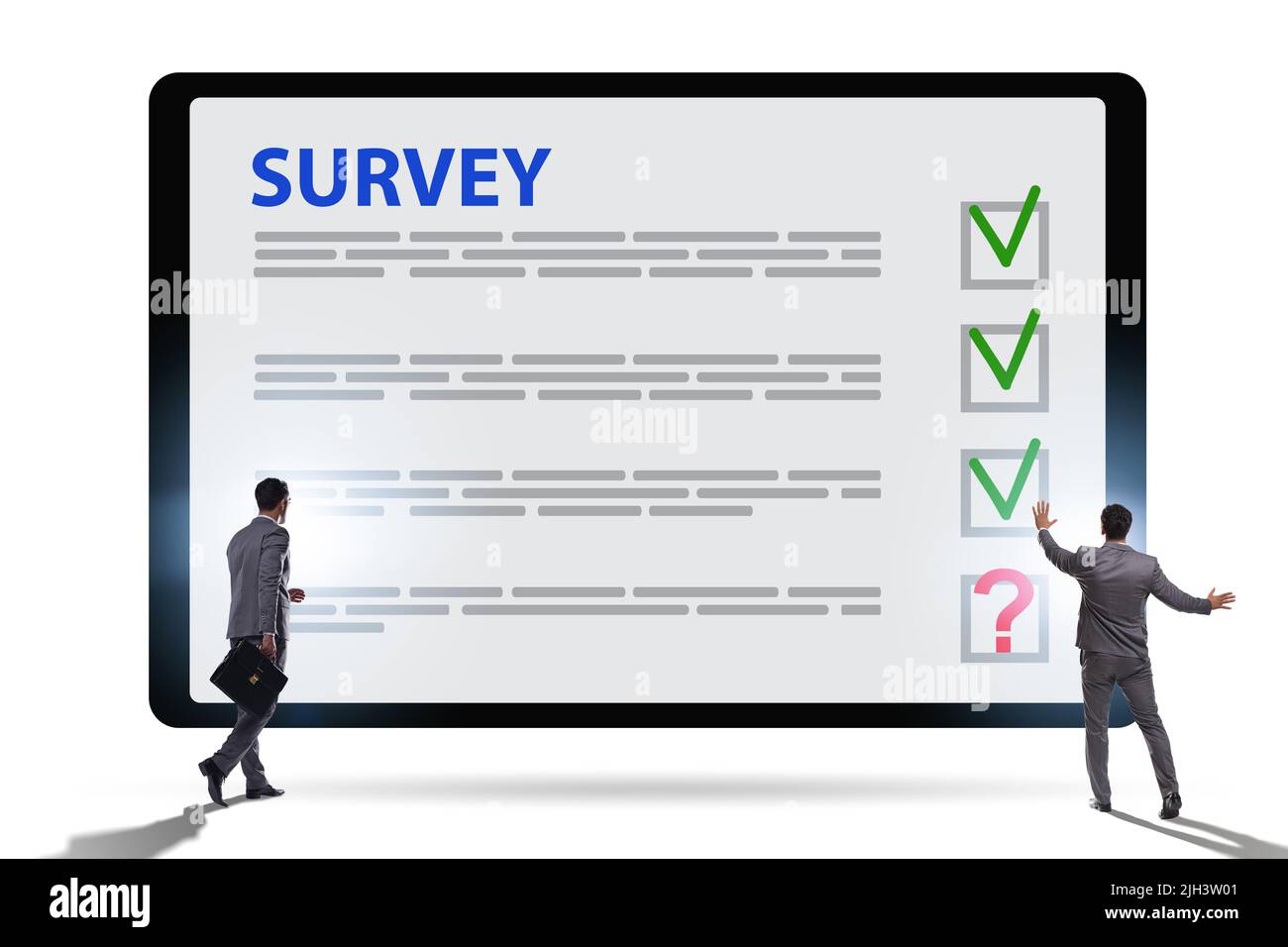 Survey questionnaire with the tick boxes Stock Photo - Alamy
