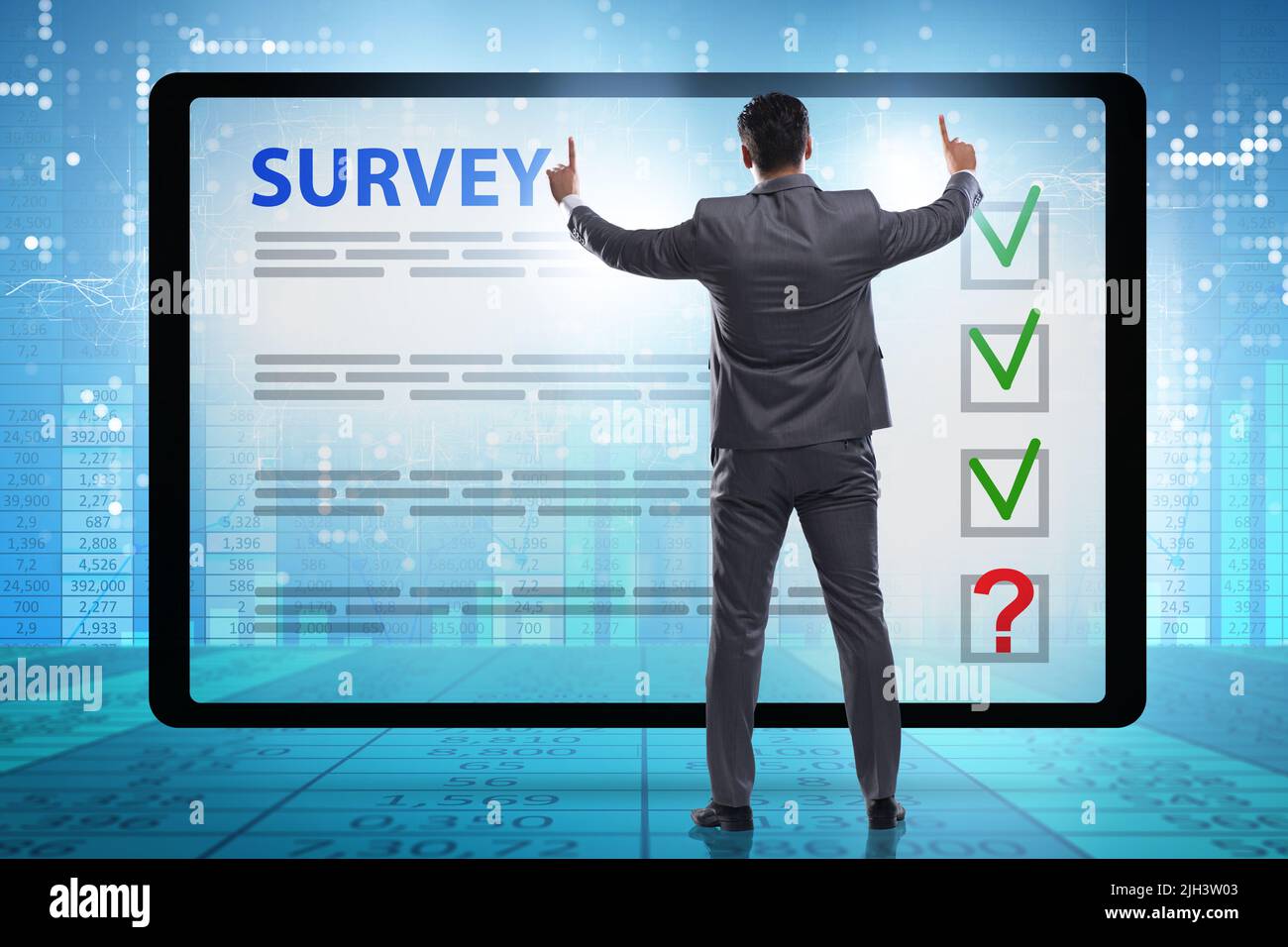 Survey questionnaire with the tick boxes Stock Photo - Alamy
