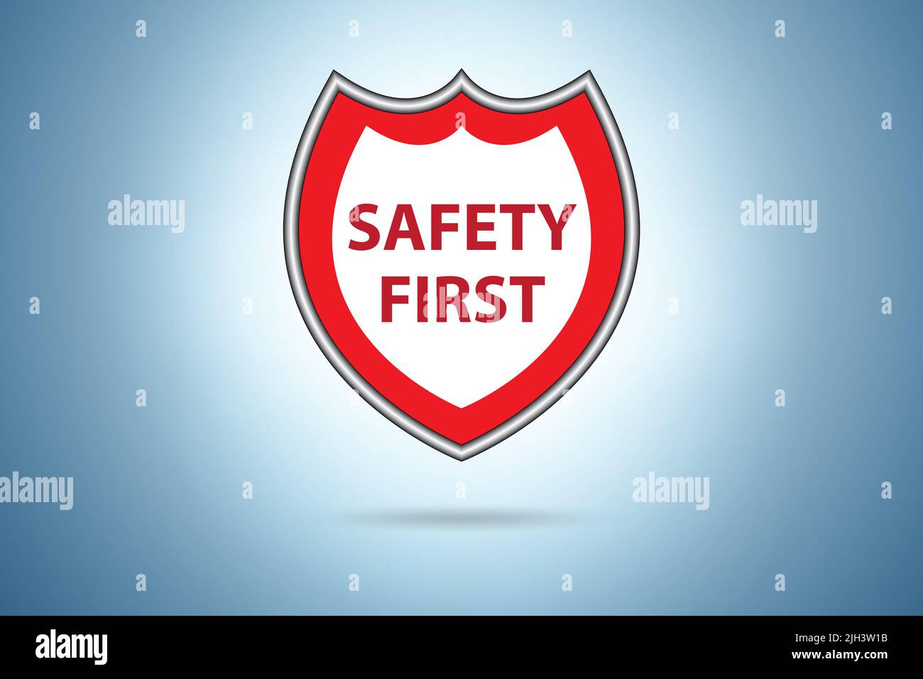 Safety first badge in the industrial safety concept Stock Photo - Alamy