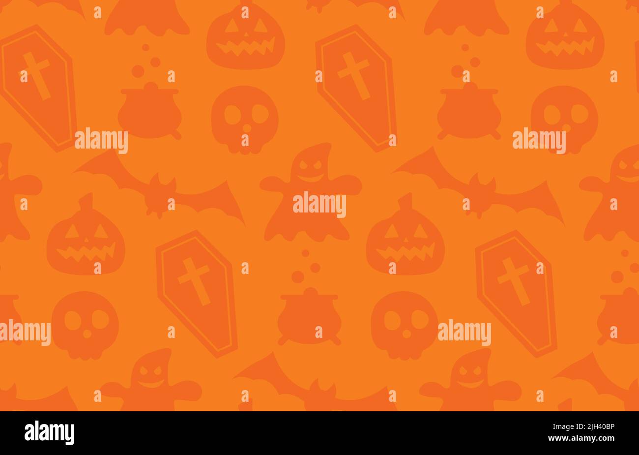 Seamless repeating pattern with Halloween symbols. Design of ...