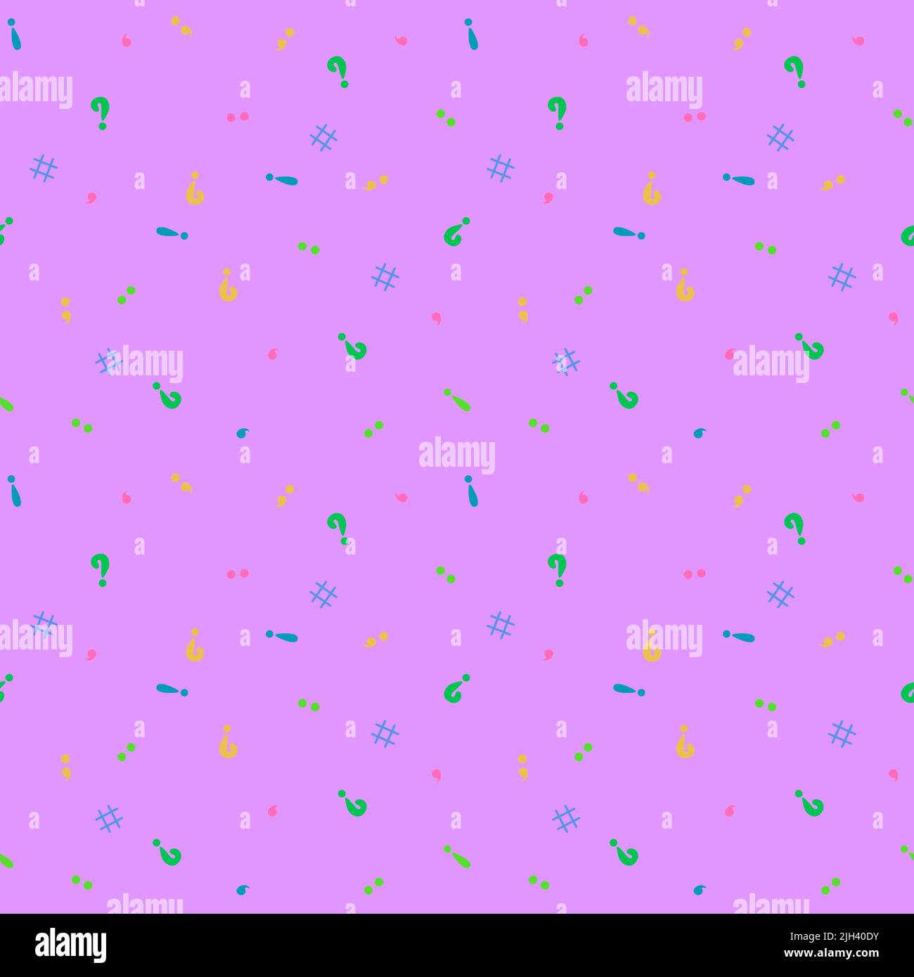 Punctuation marks seamless school pattern for kids and students for ...