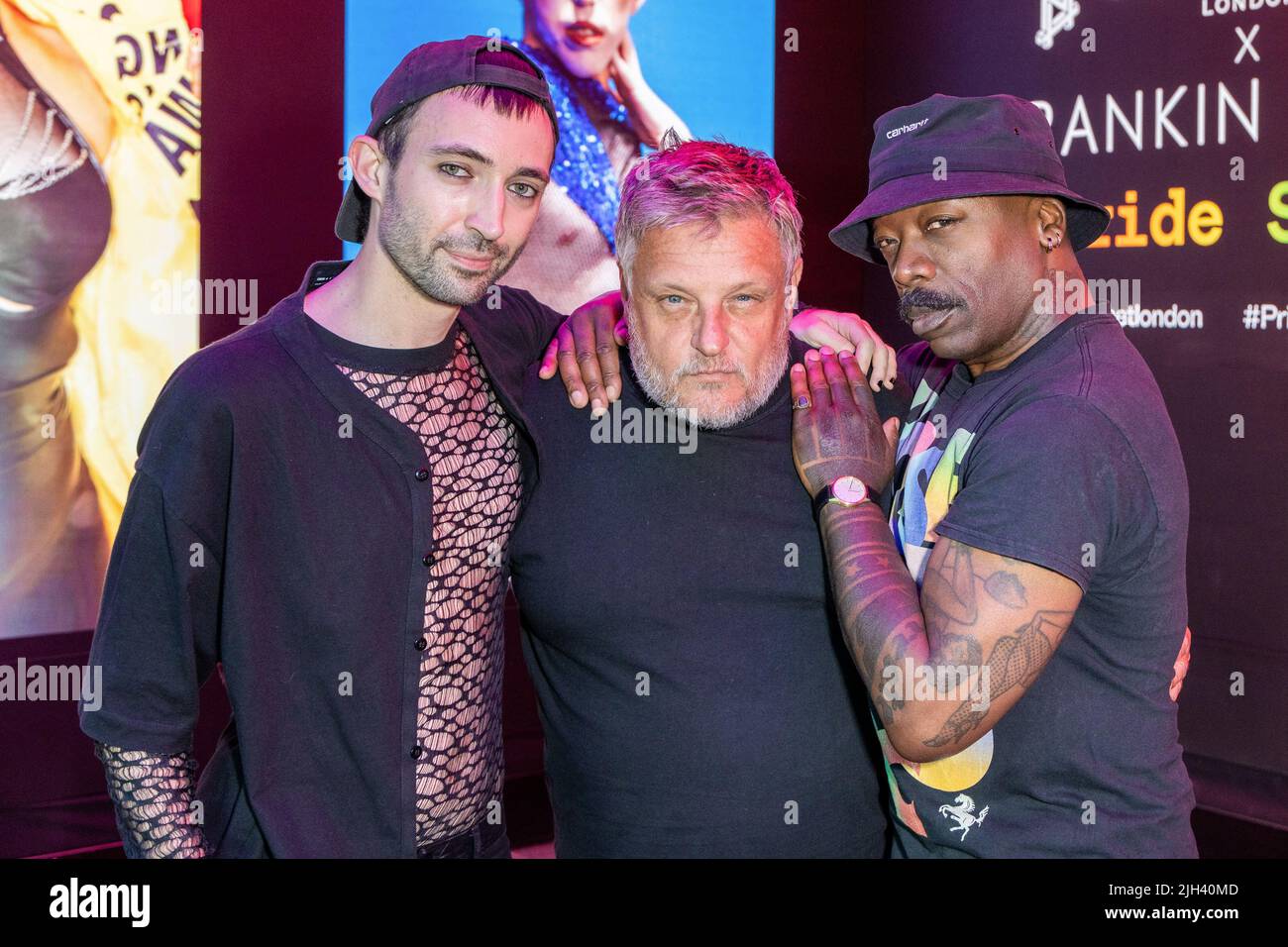 (L-R) Photographers, Jordan Rossi, Rankin and Roy Brown seen at the ...